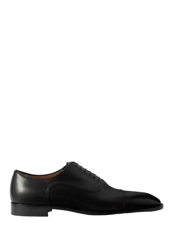 CHRISTIAN LOUBOUTIN Seriox Cap-toe Leather Oxford Shoes - Black
