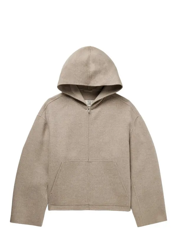 Acne Studios Doveria Wool And Cashmere-blend Hooded Jacket - Neutrals
