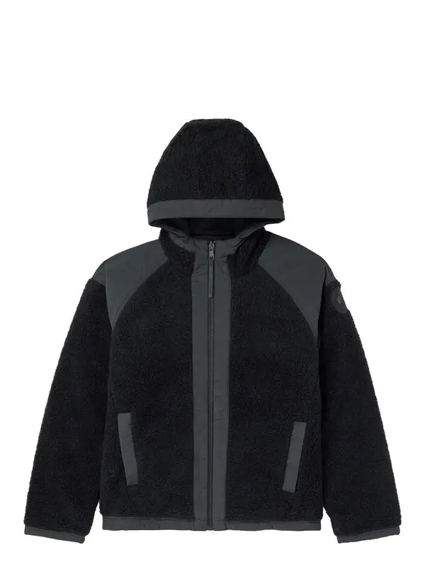 Canada Goose Alberni Reversible Ripstop And Wool-blend Fleece Hooded Jacket - Black
