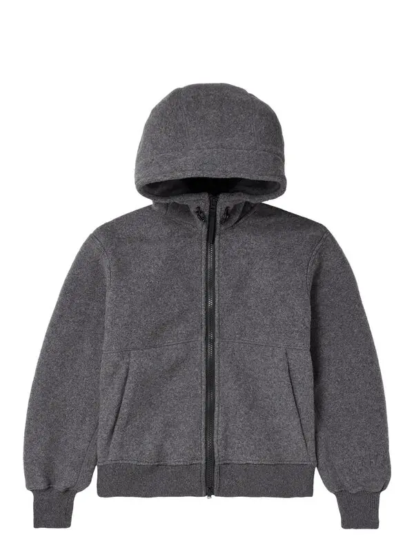 Canada Goose Chilliwack Recycled Wool-blend Fleece Zip-up Hoodie - Gray