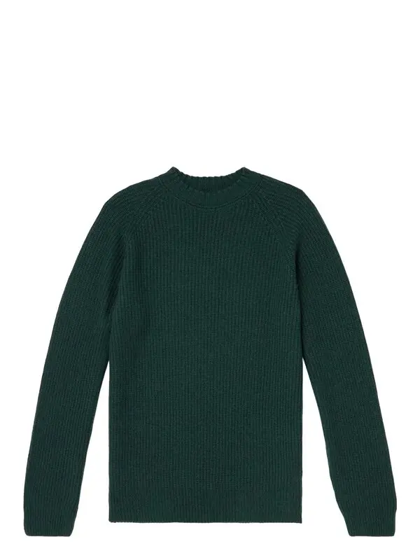 John Smedley Recycled Cashmere And Wool-blend Sweater - Green