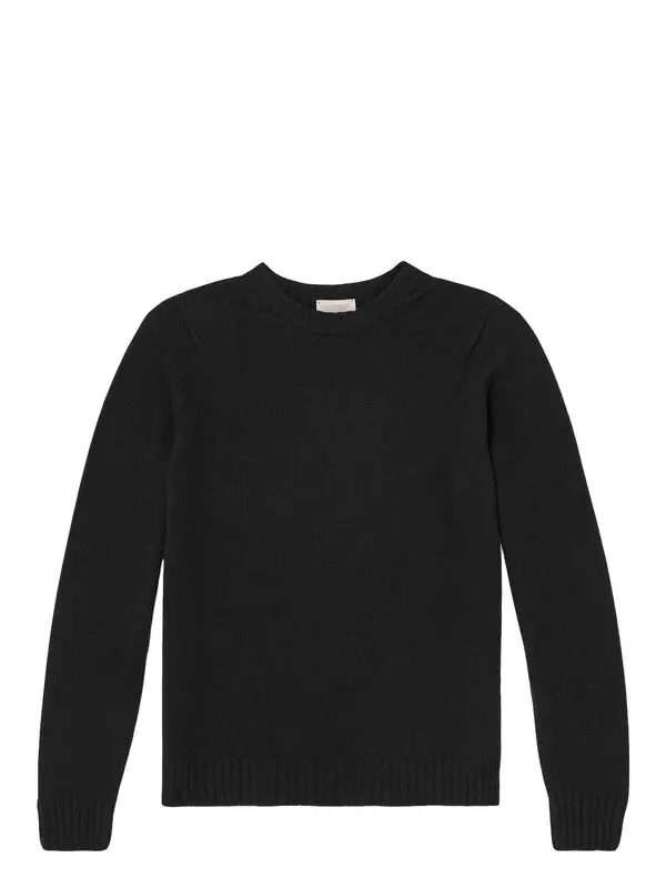 John Smedley Norfolk Recycled-cashmere And Merino Wool-blend Sweater - Black