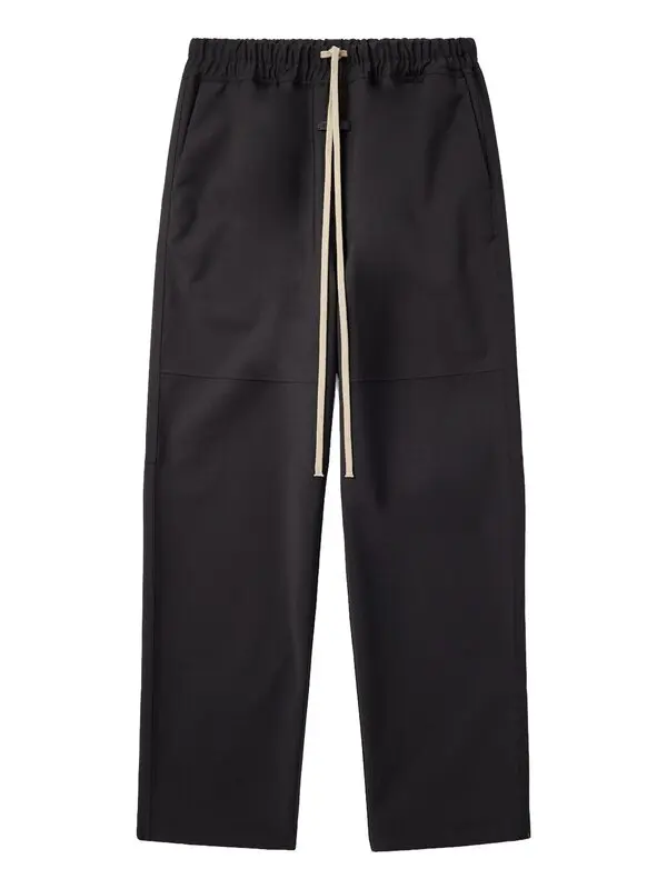 Fear Of God Straight-leg Panelled Woven Drawstring Trousers - Black