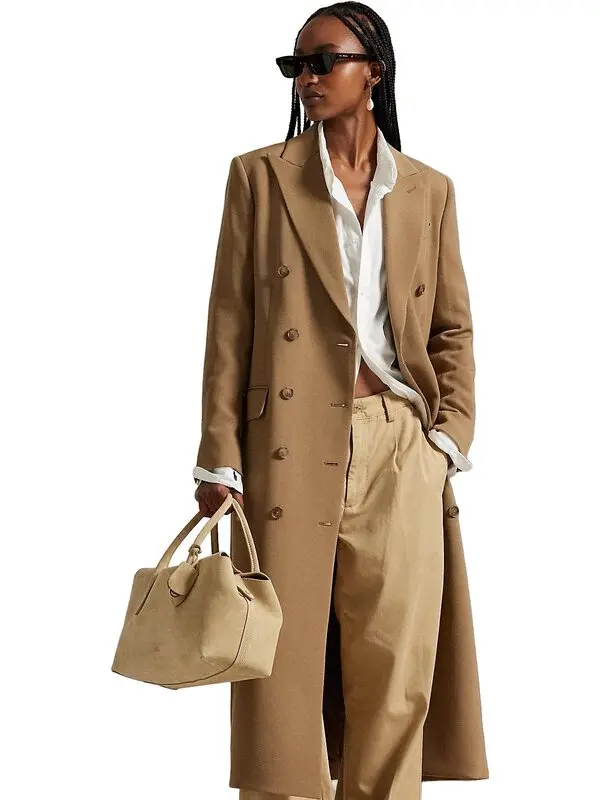 Ralph Lauren Double-breasted Wool Coat - Camel
