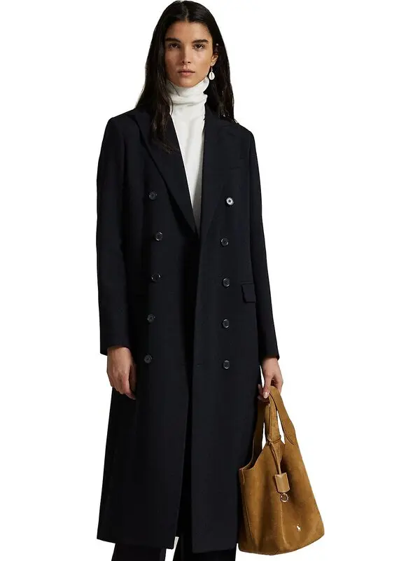 Ralph Lauren Double-breasted Wool Coat - Navy