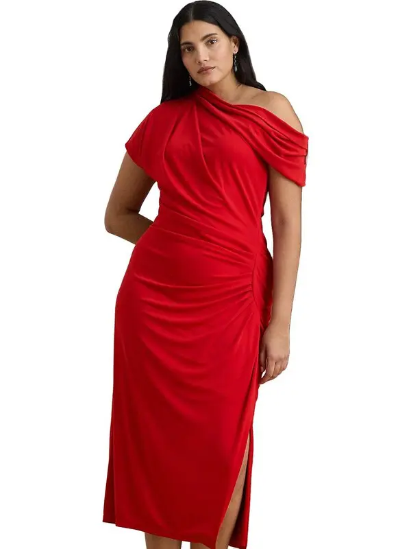 Ralph Lauren Stretch Jersey Off-the-shoulder Dress - Ralph Red