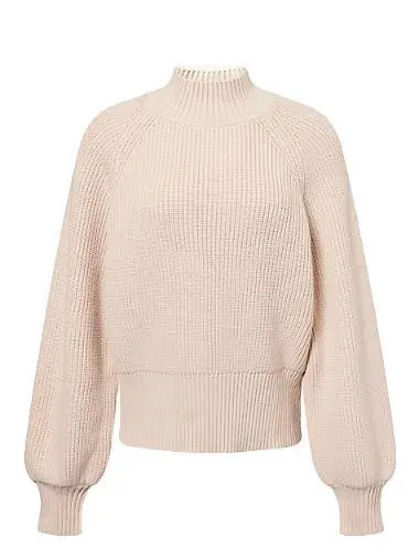Varley Martina High-neck Knitted Jumper - Cement
