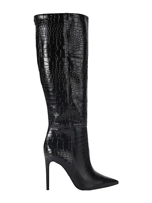 Kurt Geiger Tassa Leather Heeled Knee-high Boots - Black/comb