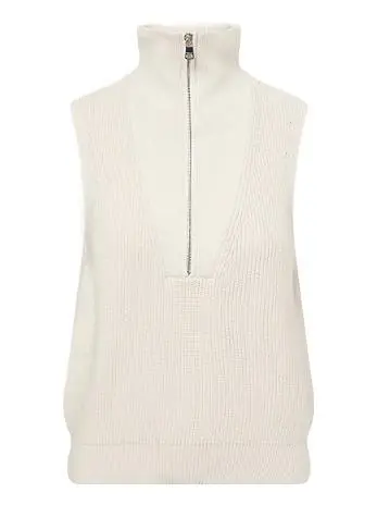 Varley Amina High-neck Knitted Vest - Silver Birch