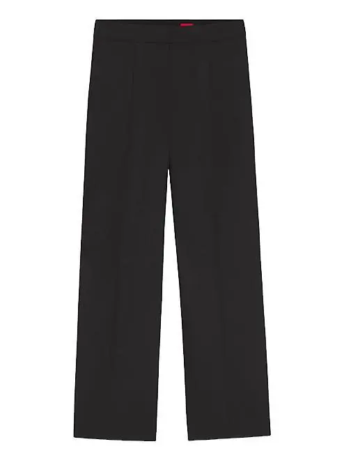 Hugo Wide-leg High-rise Trousers - Black