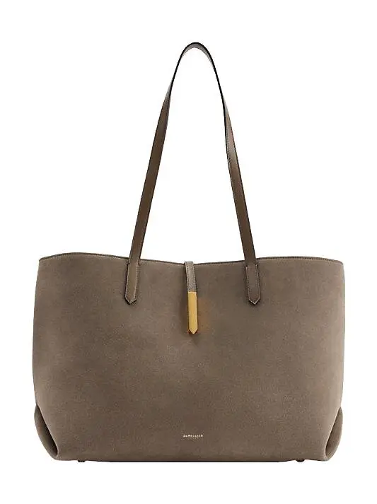 DEMELLIER The Tokyo Suede Tote Bag - Deep Olive