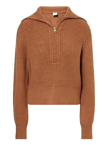 Varley Maura Ribbed Knitted Jumper - Caramel Pecan