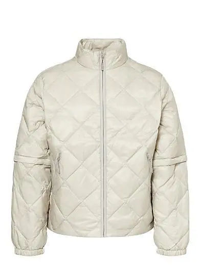 HIKING PATROL Quilted Zip-up Jacket With Detachable Sleeves - Sand