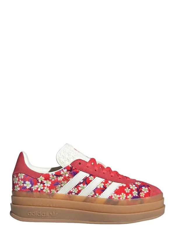 Adidas Gazelle Bold Liberty London Floral Sneakers - Off White/semi Lucid Red