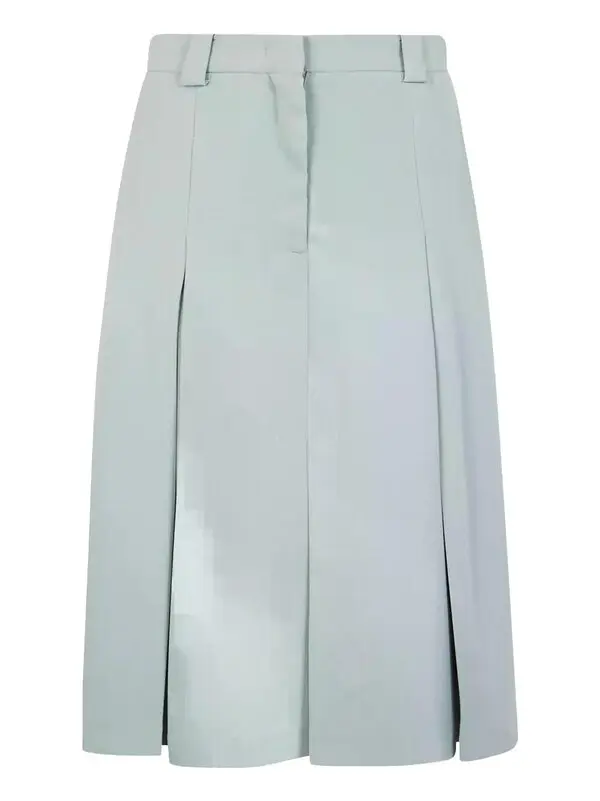 N°21 Pleated Midi Skirt - Green