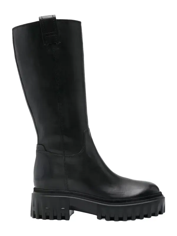 Hogan Leather Mid-calf Boots - Black