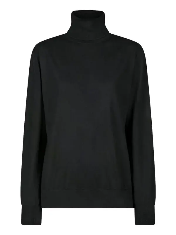 Dries Van Noten Wool Turtleneck Sweater - Black