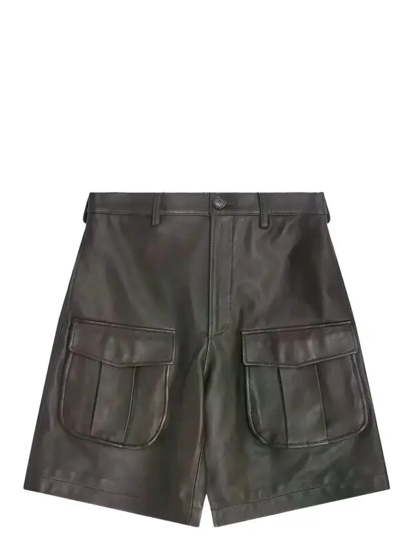 Simone Rocha Multi-pocket Leather Shorts - Brown