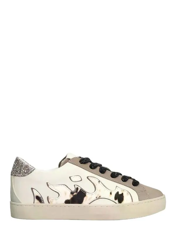 GAMIN Flame-detail Glitter Sneakers - Neutrals