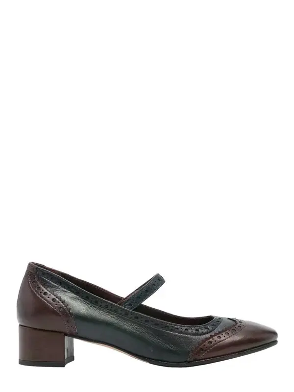 LORENA PAGGI Brogue-detail Mary Jane Pumps - Brown