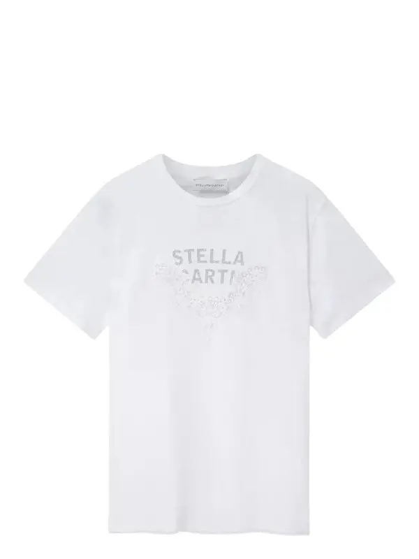 Stella McCartney Lace-embellishment T-shirt - White