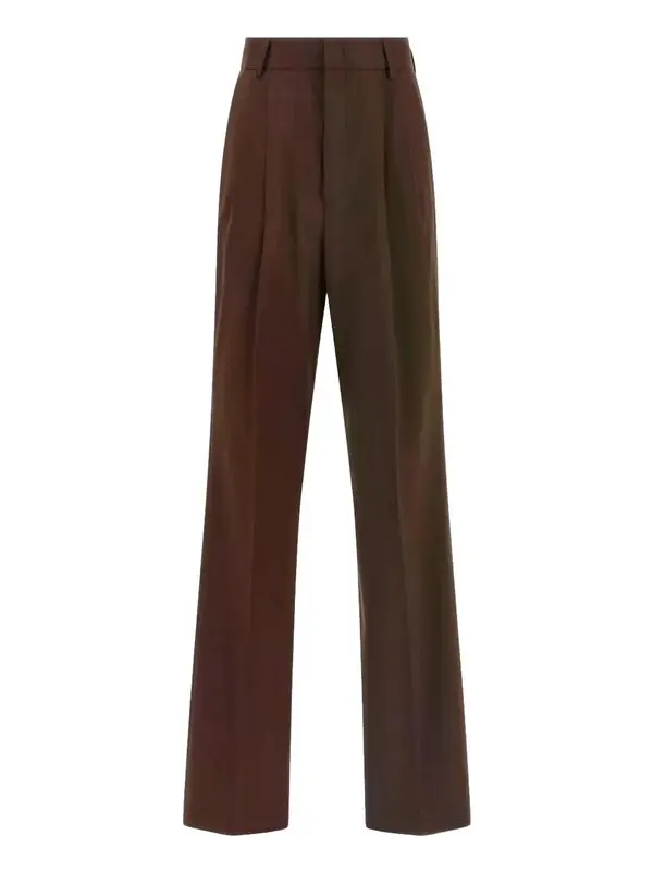 ARMARIUM Pleated-front Wool Trousers - Brown