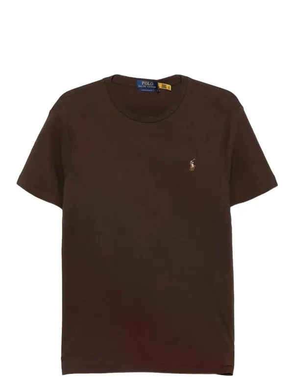 Polo Ralph Lauren Embroidered-logo T-shirt - Brown