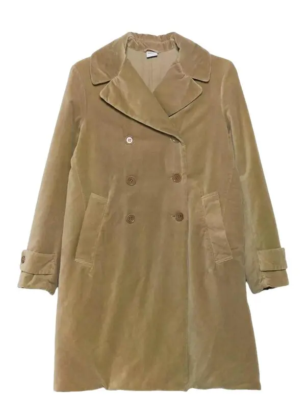 Aspesi Velvet Double-breasted Coat - Neutrals