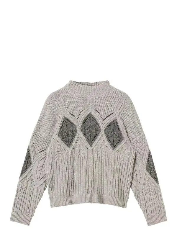 TWINSET Cable-knit Intarsia Jumper - Grey