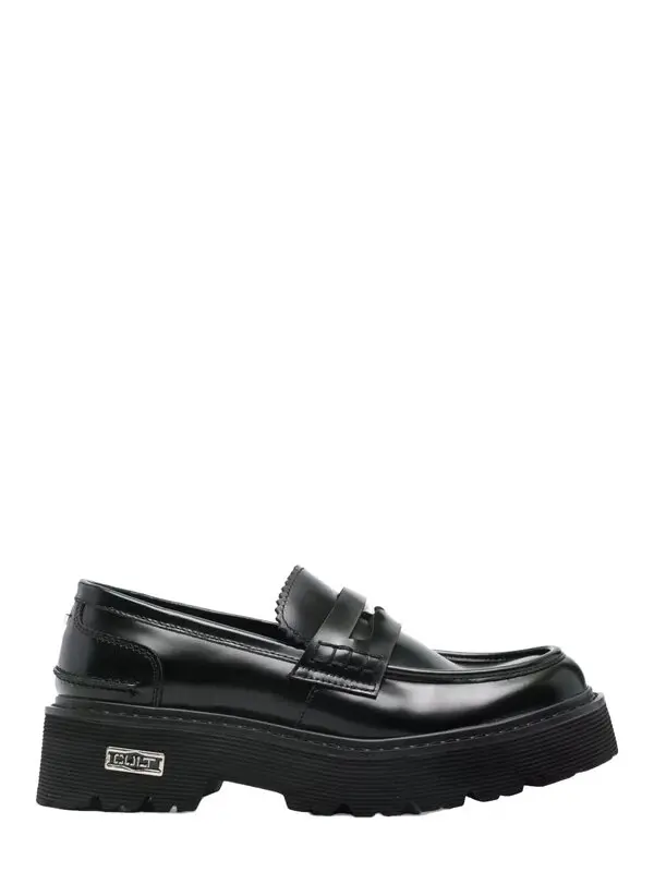 CULT Penny-strap Platform Loafers - Black
