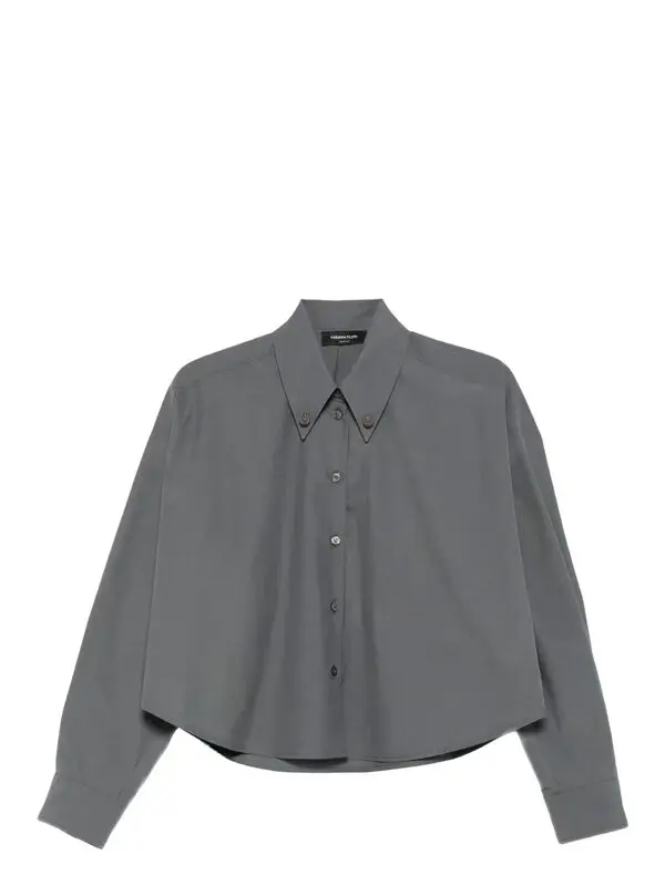 Fabiana Filippi Button-down Cropped Shirt - Grey