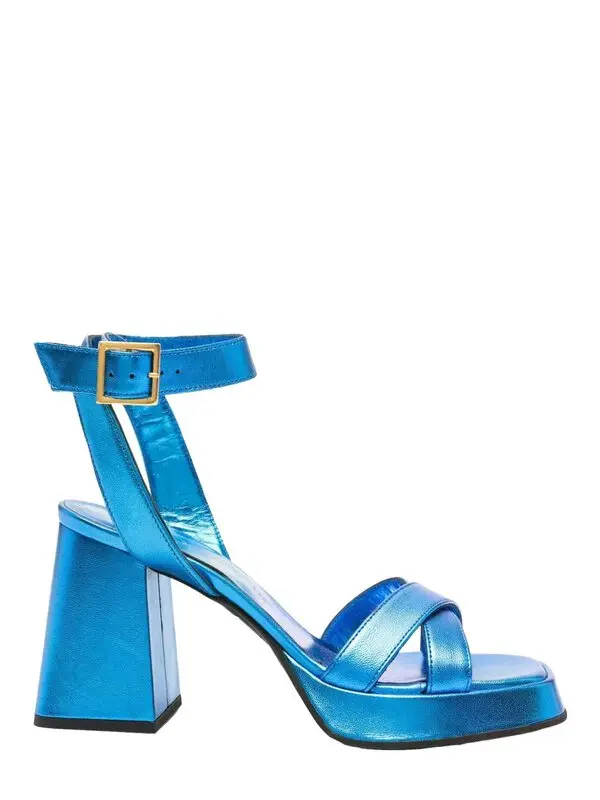 GIANPAOLO VIOZZI 95mm Ankle-strap Sandals - Blue