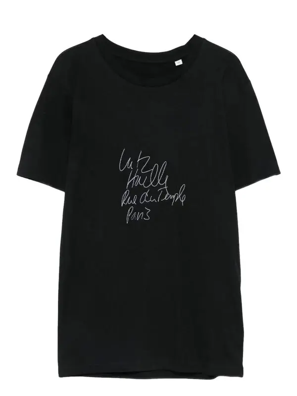 LUTZ HUELLE Script T-shirt - Black