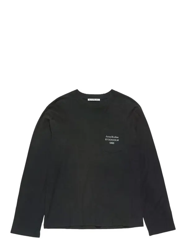 Acne Studios Long-sleeve T-shirt With Pocket - Black
