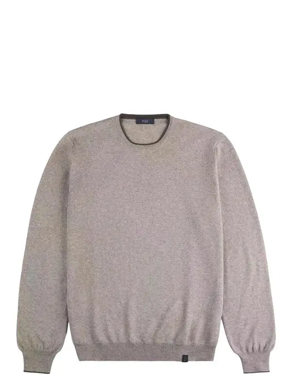 FAY Virgin Wool Crewneck Sweater - Neutrals