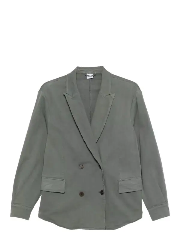 Aspesi Double-breasted Cotton Blazer - Grey