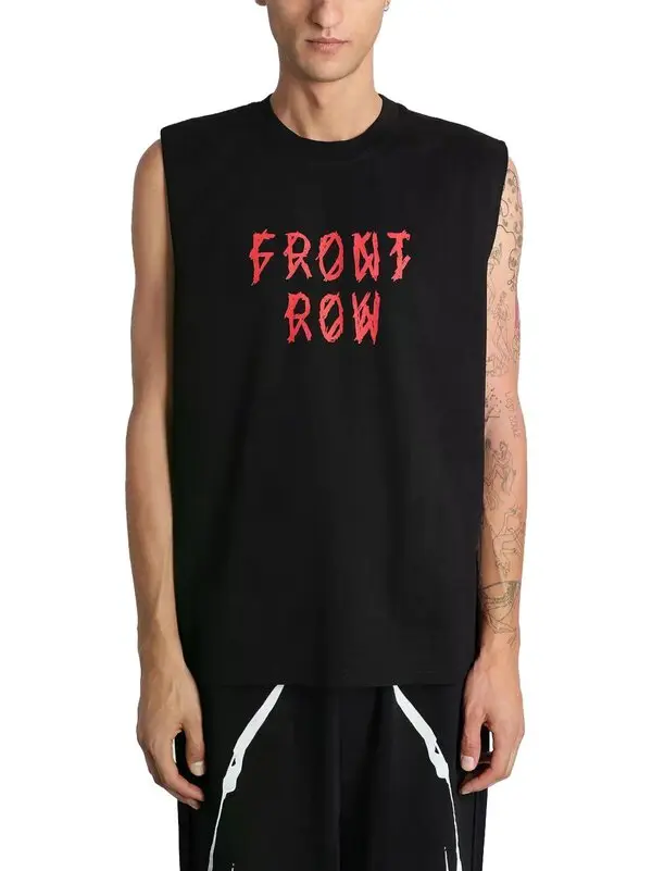 MUGLER Printed Sleeveless Vest - Black