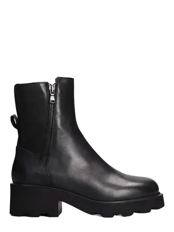 JULIE DEE Zipped Ankle Boots - Black
