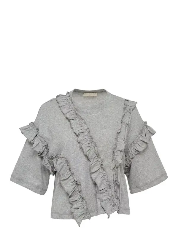 Ulla Johnson Sydney Ruffled T-shirt - Grey