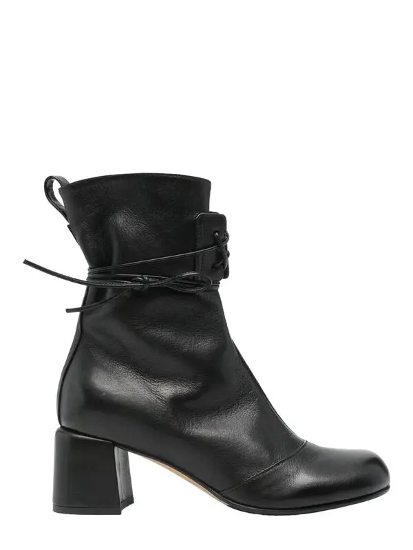 LORENA PAGGI 60mm Lace-up Ankle Boots - Black