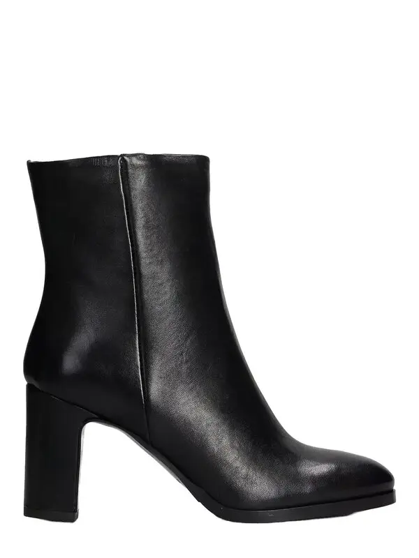 JULIE DEE Block-heel Zipped Ankle Boots - Black