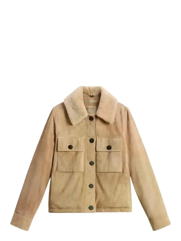 Woolrich Suede Shearling-collar Jacket - Neutrals