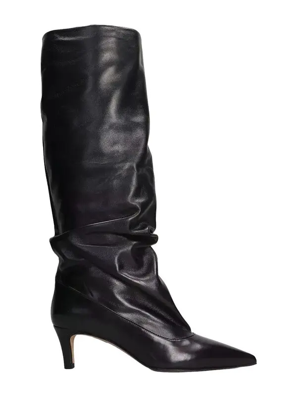THE SELLER Pointed-toe Leather Boots - Black