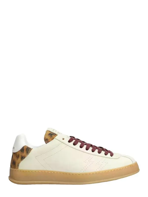 STKN Leopard Panel Leather Sneakers - Neutrals