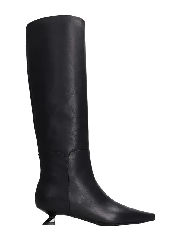 3JUIN Pointed-toe Knee-high Boots - Black