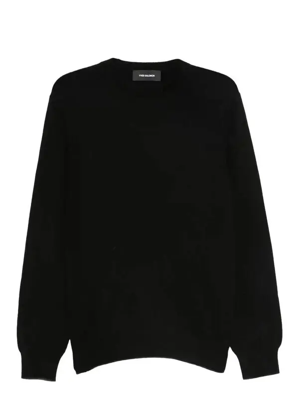 YVES SALOMON Crew-neck Cashmere Sweater - Black