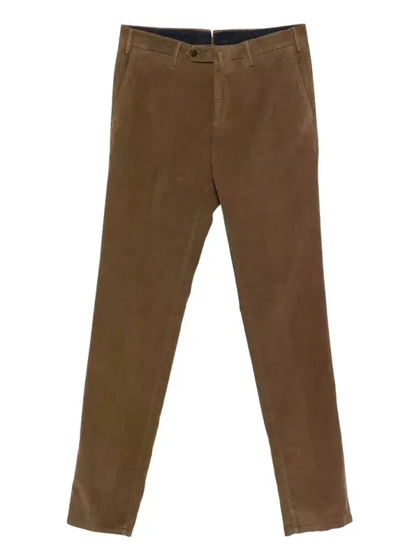 PT TORINO Corduroy Straight-leg Trousers - Brown