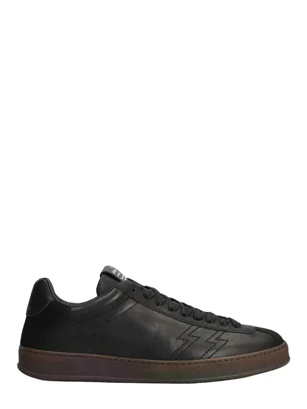 STKN Leather Sneakers - Black