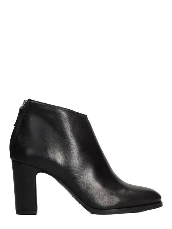 JULIE DEE Zip-detail Block-heel Ankle Boots - Black