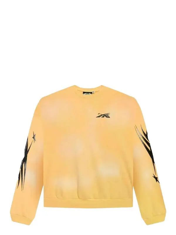 HELLSTAR Graphic Crew-neck Sweater - Yellow